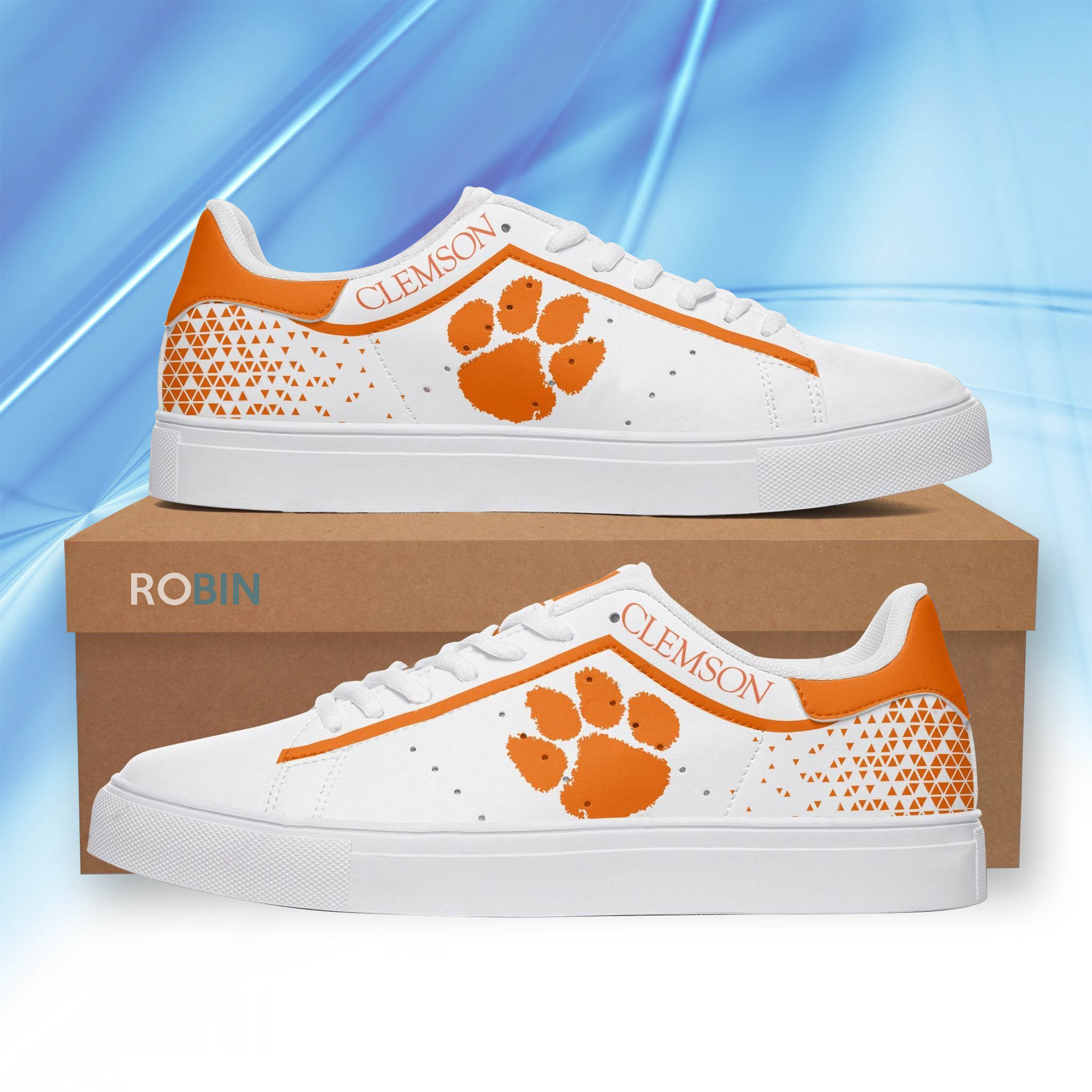 Clemson Tigers Fooball Skate Shoes - Sneaker - RobinPlaceFabrics