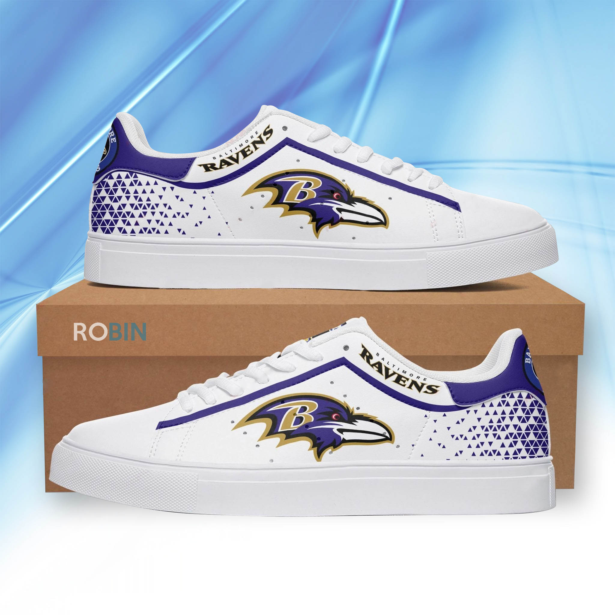 Baltimore Ravens Fooball Skate Shoes - Sneaker - RobinPlaceFabrics